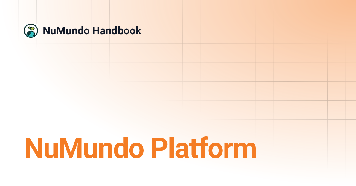 NuMundo Platform | NuMundo Handbook